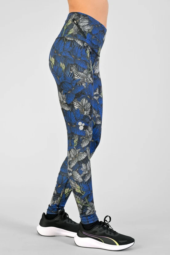 Insulated regular high-waisted leggings Mosaic Blue Fusion - Nessi ...