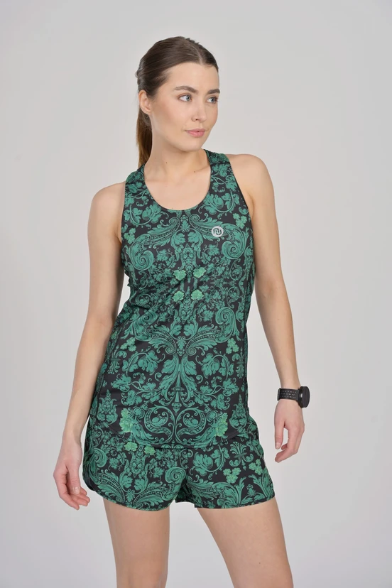 Women's boxer tank top Ornamo Verde II Quality - Nessi Sportswear