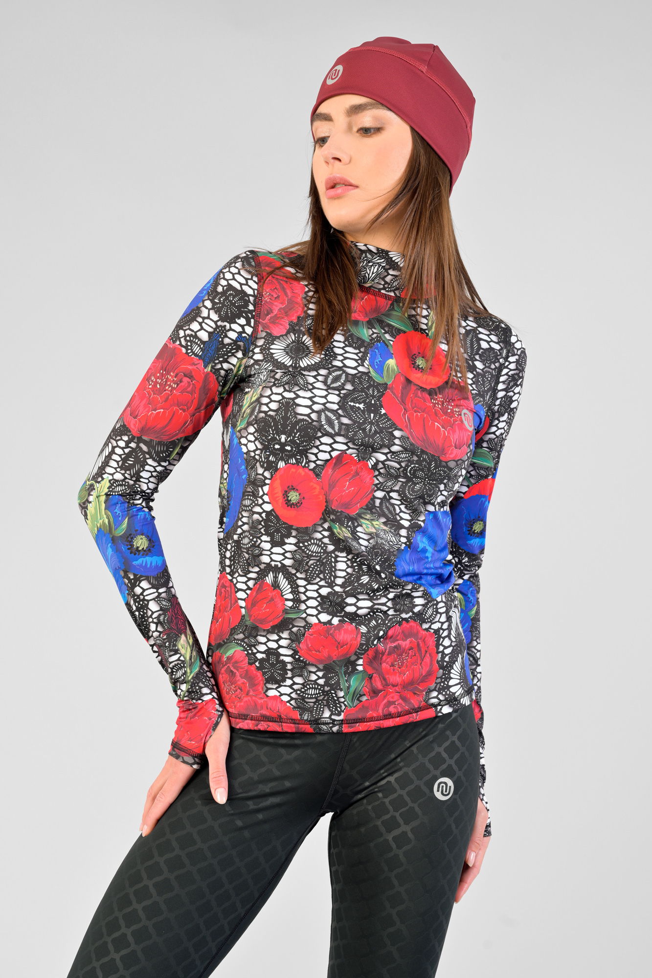 Półgolf Soft Hug Peony Lace - Nessi Sportswear