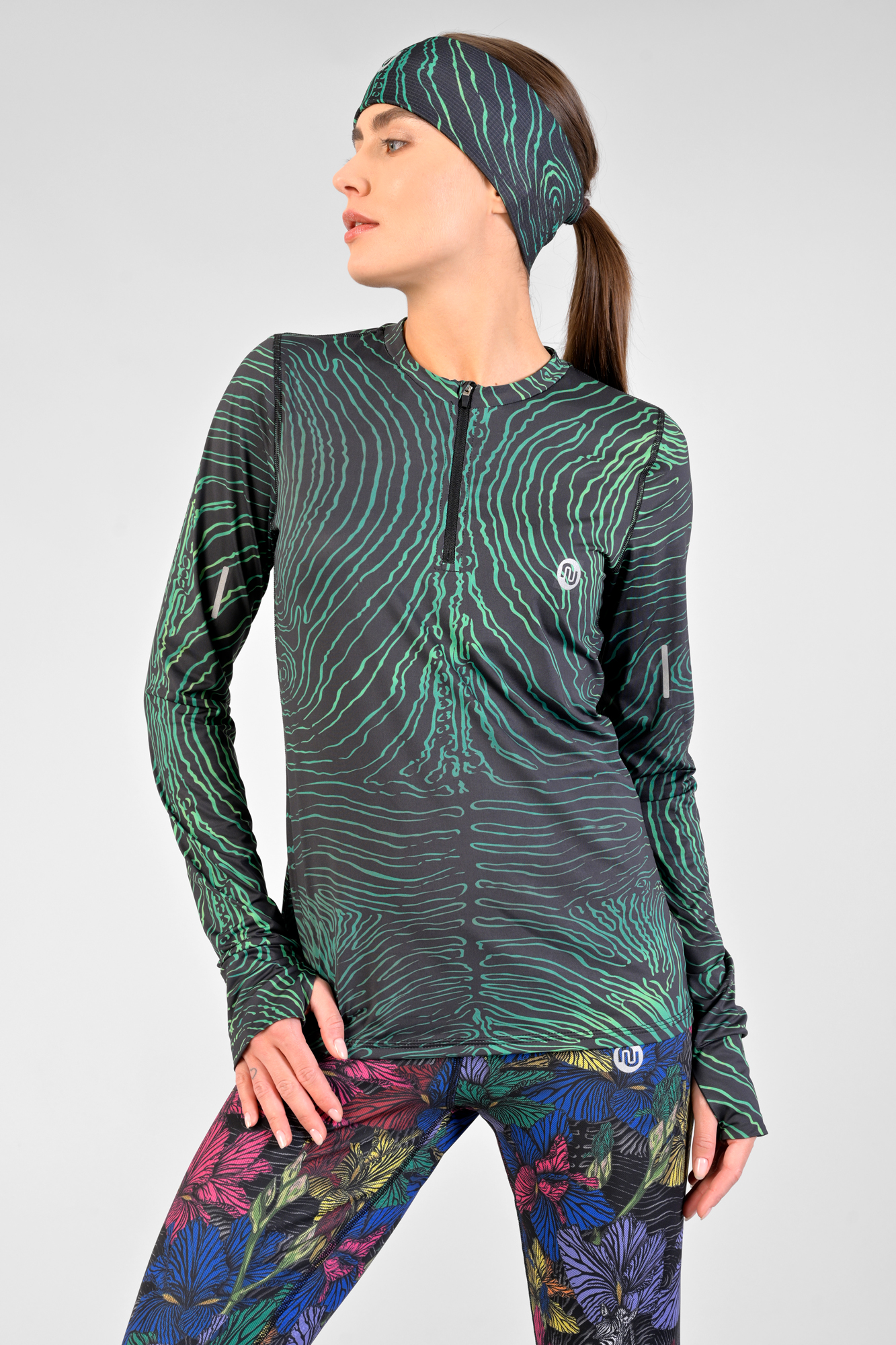 Soft Hug Sports Zip Sweatshirt Zebra Neon Green - Nessi Sportswear
